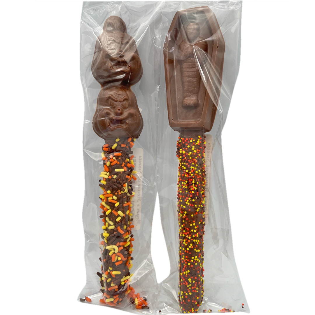 Halloween Pretzel Rods with Topper – Meyers House of Sweets